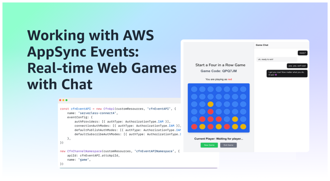 Working with AWS AppSync Events: Real-time Web Games with Chat | Front-End Web & Mobile