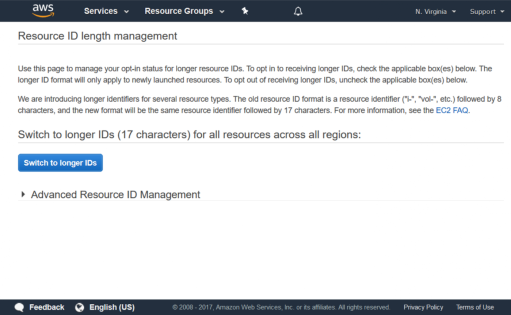 Longer Resource Ids In 2018 For Amazon Ec2 Amazon Ebs And Amazon Vpc Aws Compute Blog 