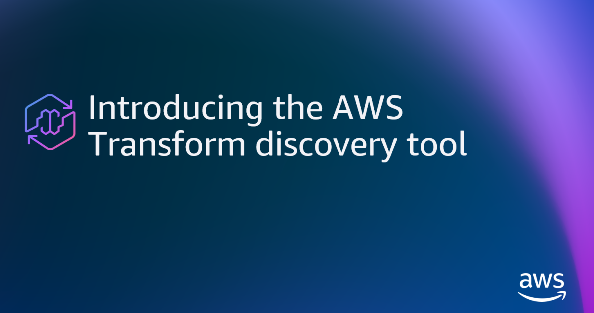 Introducing the AWS Transform discovery tool | Migration & Modernization