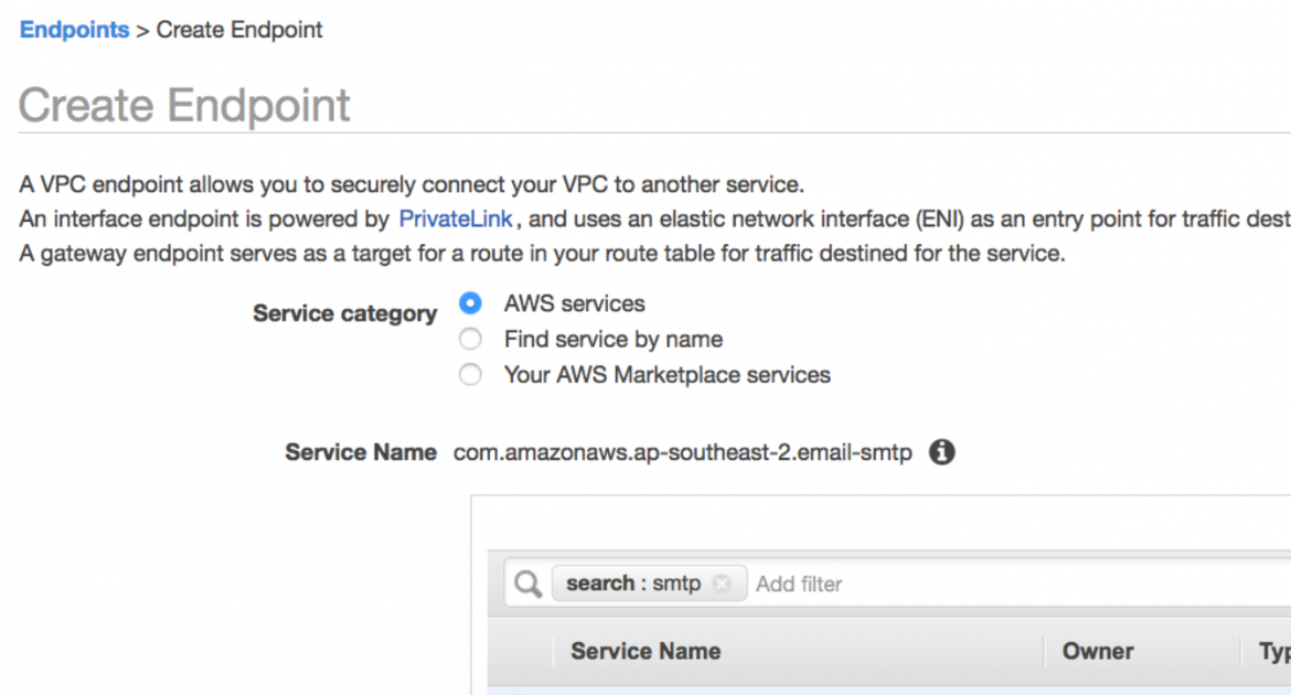 新增功能 – 适用于 VPC 终端节点的 Amazon Simple Email Service (SES) | 亚马逊AWS官方博客