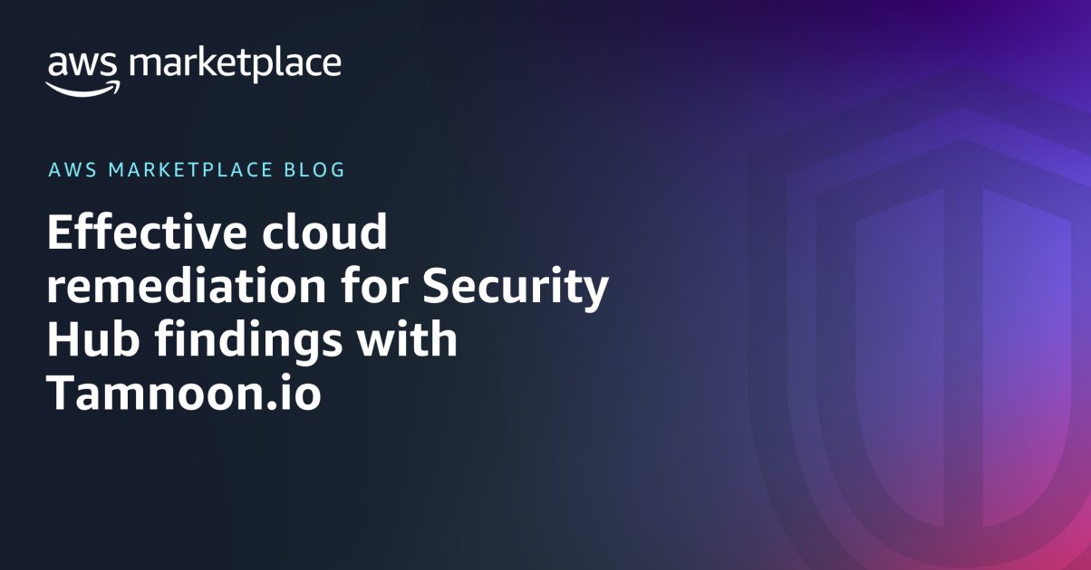 Effective cloud remediation for Security Hub findings with Tamnoon.io | AWS Marketplace