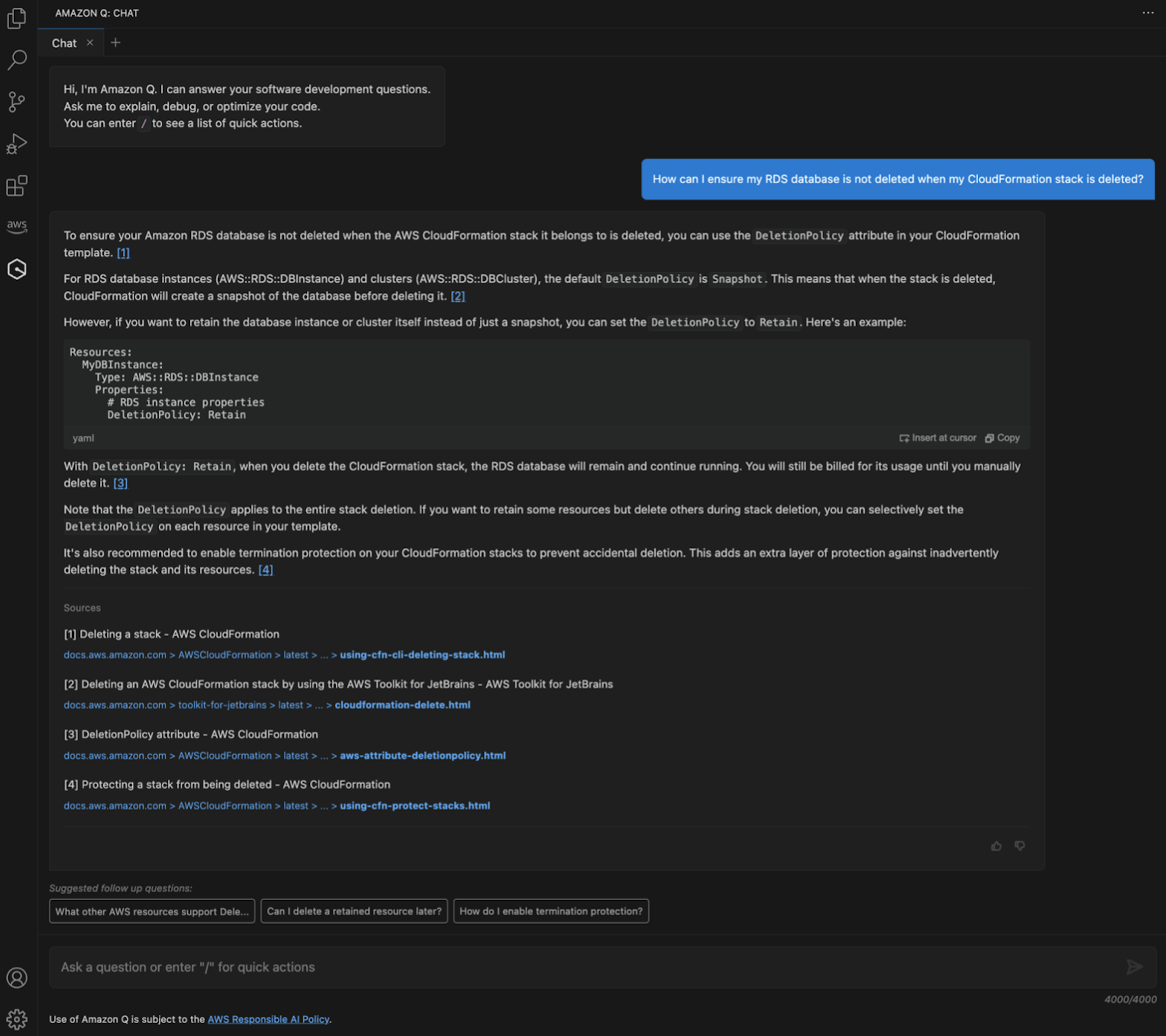 Five ways Amazon Q simplifies AWS CloudFormation development | AWS ...