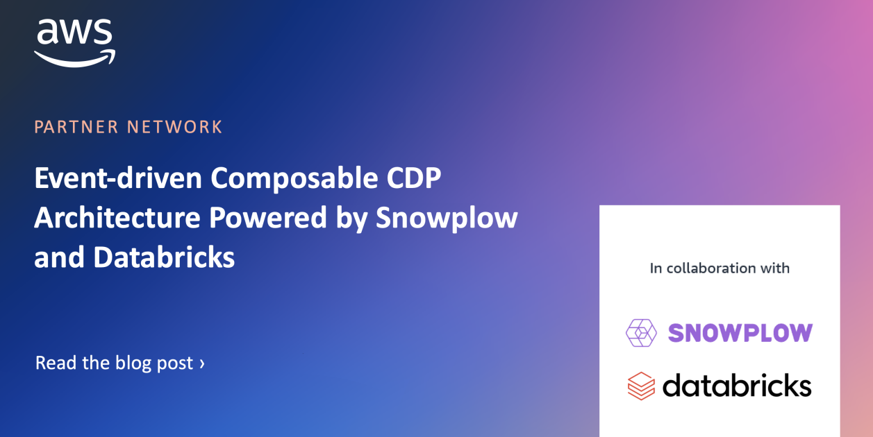 Event-driven Composable CDP Architecture Powered by Snowplow and Databricks | AWS Partner ...