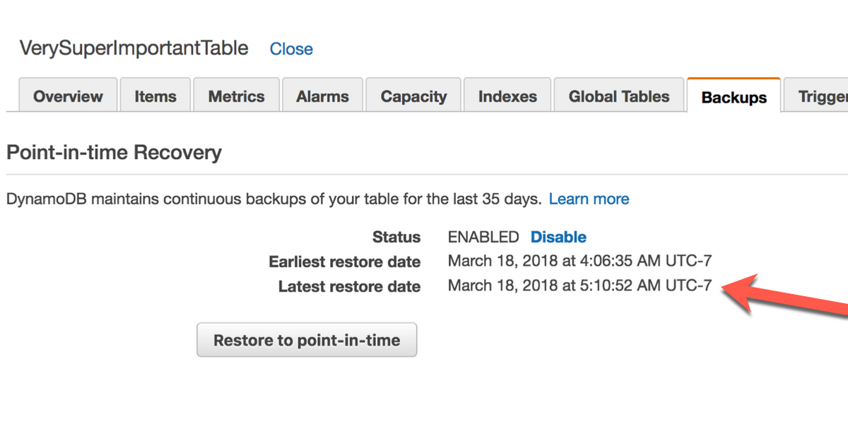 Amazon DynamoDB 지속적 백업 및 특정 시점으로 복구(PITR) 기능 출시 | Amazon Web Services 한국 블로그