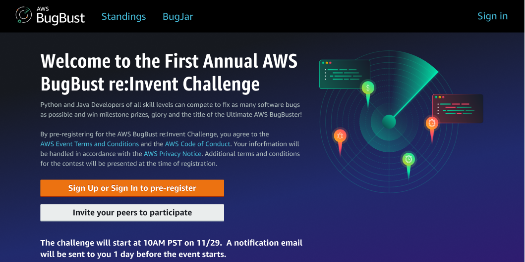 AWS re:Invent 2021에서 버그 잡기 대회에 참가하세요! 누구나 참여 가능합니다~ | Amazon Web ...