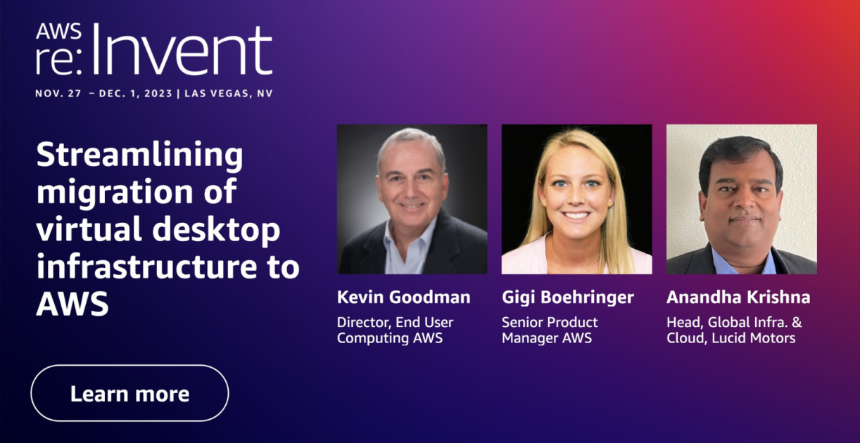 Streamlining migration of virtual desktop infrastructure to AWS End User Computing | Desktop and ...