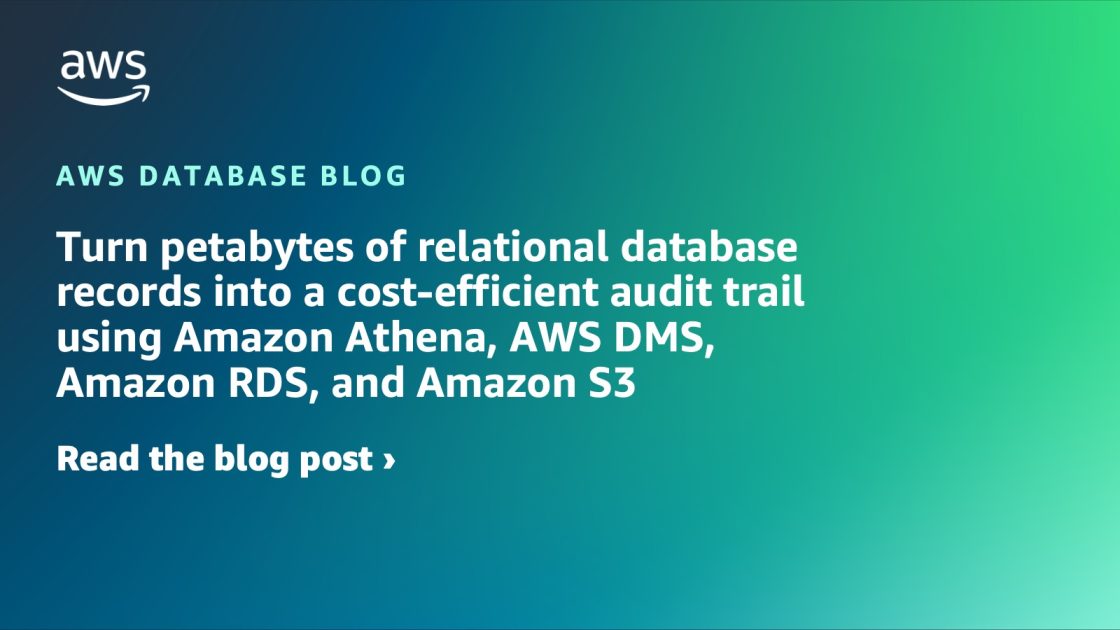 Turn petabytes of relational database records into a cost-efficient ...