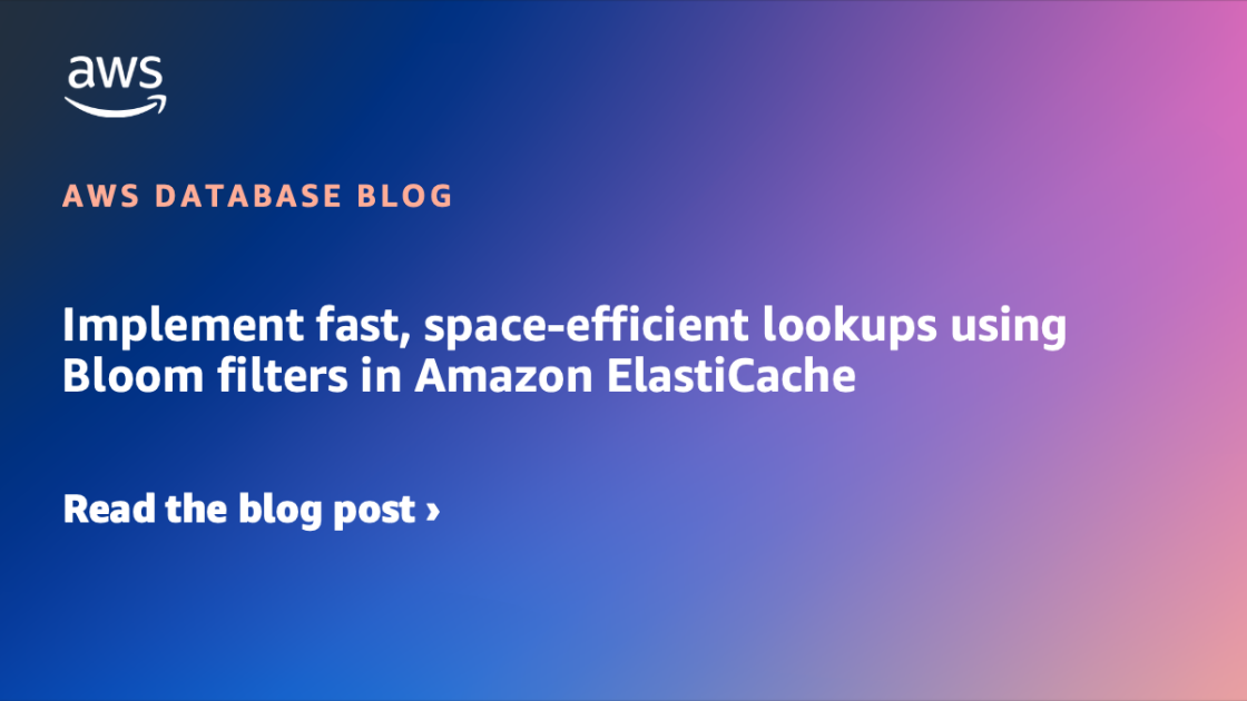 Implement fast, space-efficient lookups using Bloom filters in Amazon ...