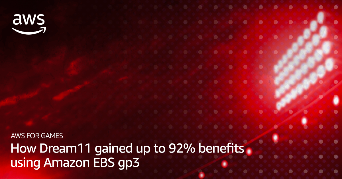 Optimizing price and performance: How Dream11 gained up to 92% benefits using Amazon EBS gp3 ...