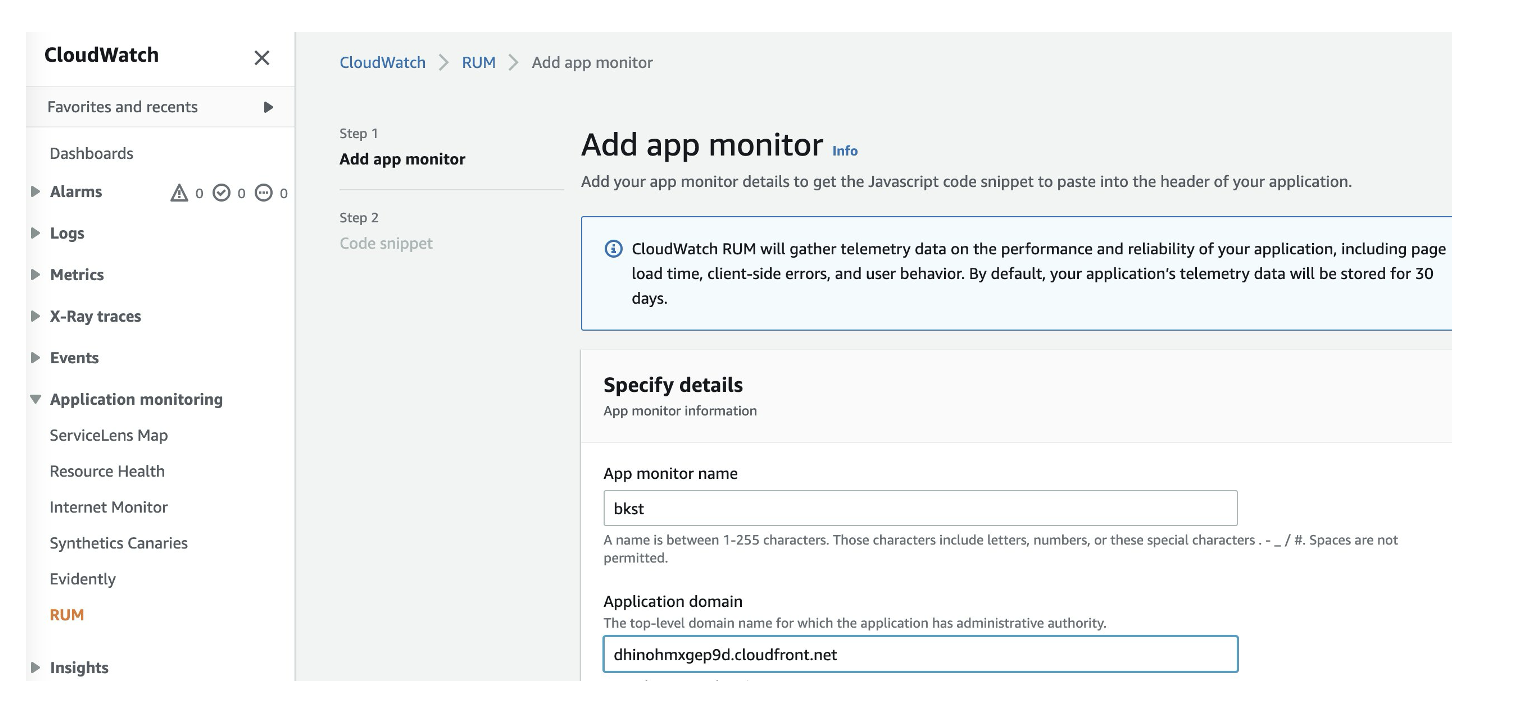 Real User Monitoring with Amazon CloudWatch RUM and Amazon Managed ...