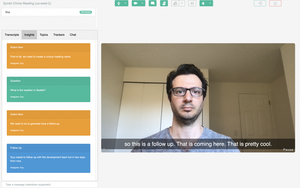 Adding Conversation AI Capabilities to Amazon Chime SDK | Business ...