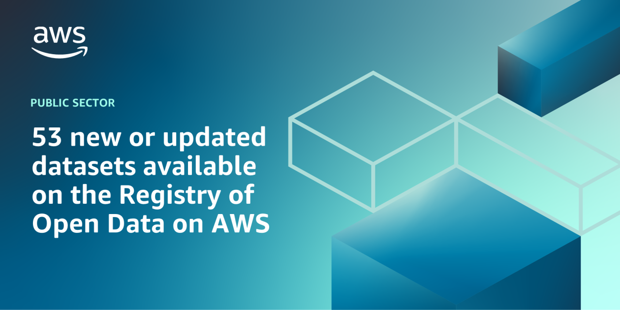 53 new or updated datasets available on the Registry of Open Data on AWS | AWS Public Sector Blog
