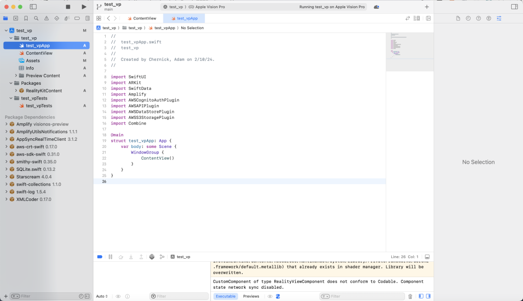 Apple Vision Pro and AWS Amplify Part 1 – Authentication | AWS Spatial ...