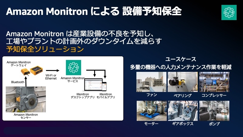 産業設備の予知保全サービス Amazon Monitron の紹介と、多拠点・大規模な設備群における保全効率化への取り組み | Amazon ...