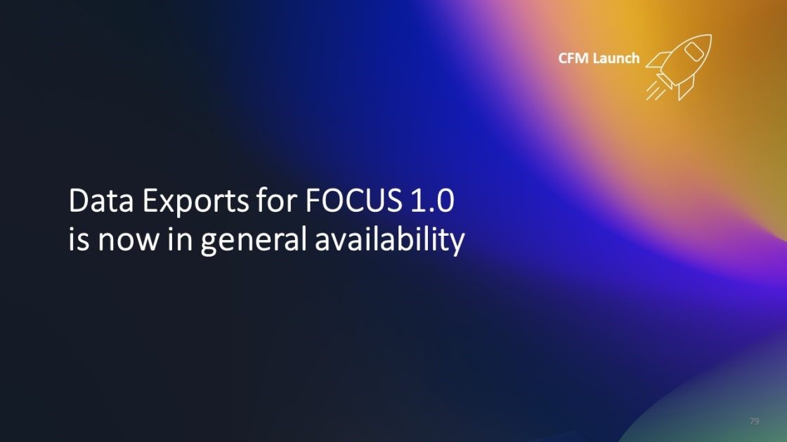 Data Exports for FOCUS 1.0 を一般提供開始 | Amazon Web Services ブログ