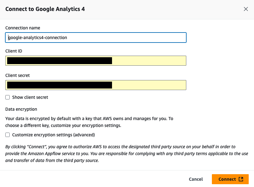 Ingest data from Google Analytics 4 and Google Sheets to Amazon ...