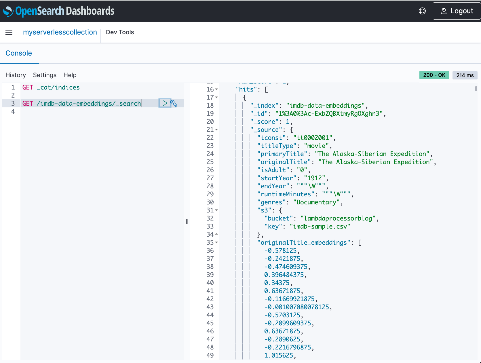 Generate vector embeddings for your data using AWS Lambda as a ...