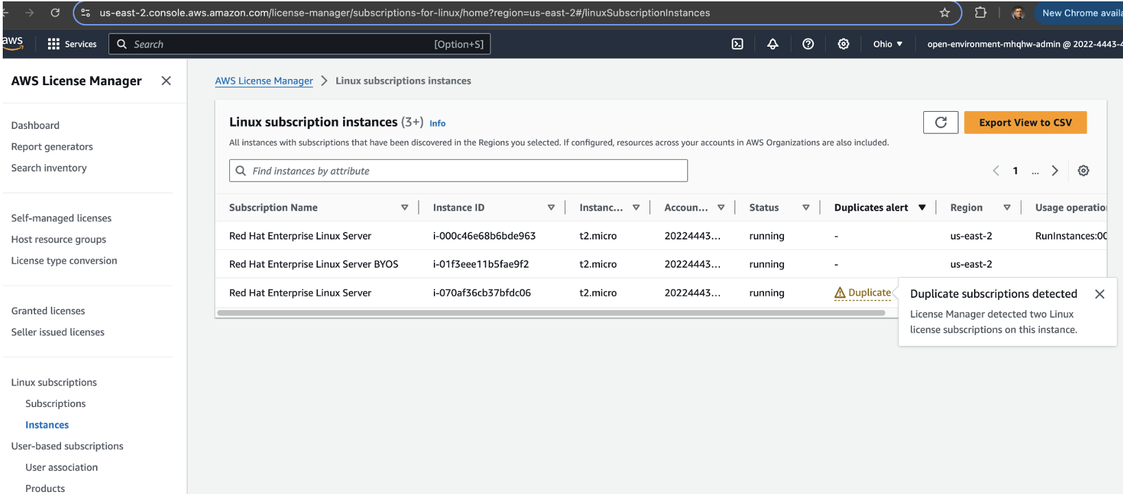 AWS License Manager integration with Red Hat Subscription Manager | IBM ...