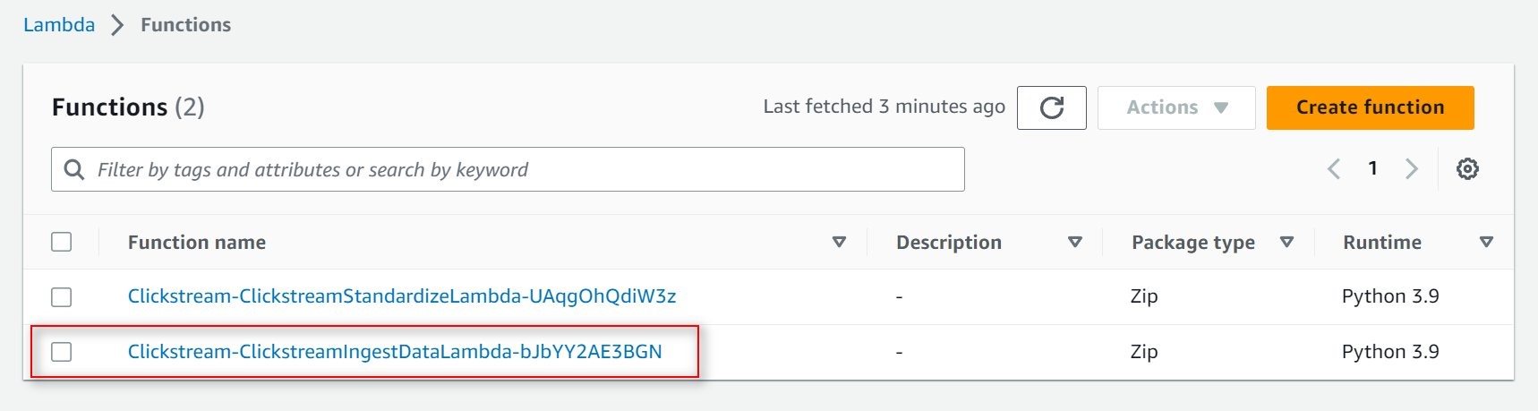 Capture clickstream data using AWS serverless services | AWS for Industries