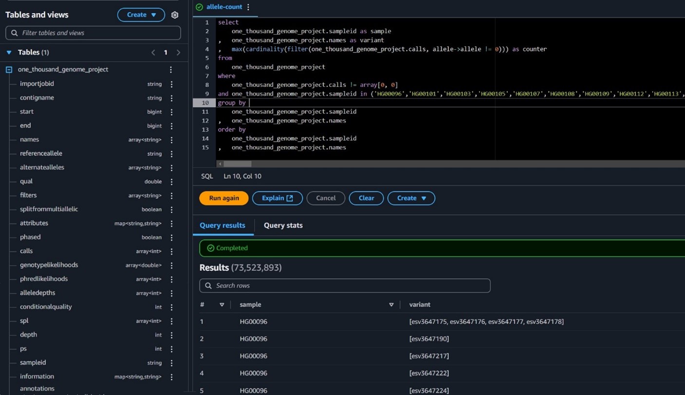 Examine genomic variation across populations with AWS | AWS for Industries