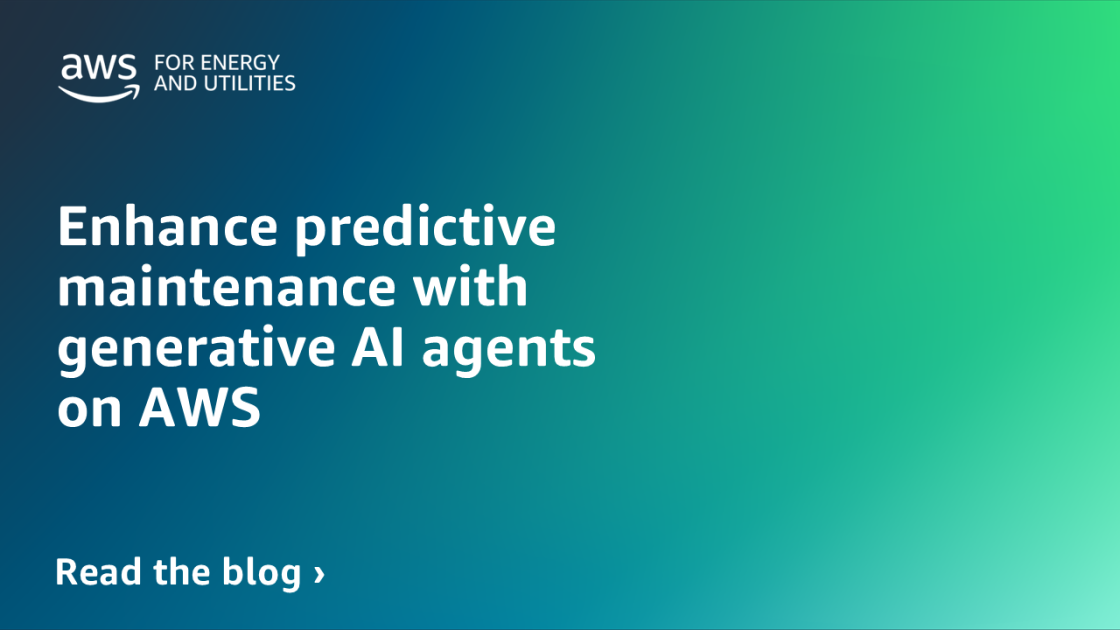 Enhance predictive maintenance with generative AI agents on AWS | AWS ...