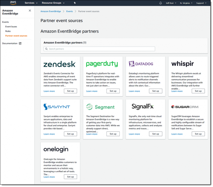 Amazon Eventbridge Event Driven Aws Integration For Your Saas Applications Aws News Blog