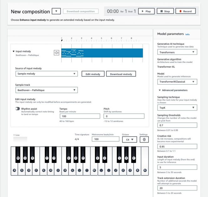 Announcing the AWS DeepComposer Chartbusters challenge, Keep Calm and Model On | Artificial ...